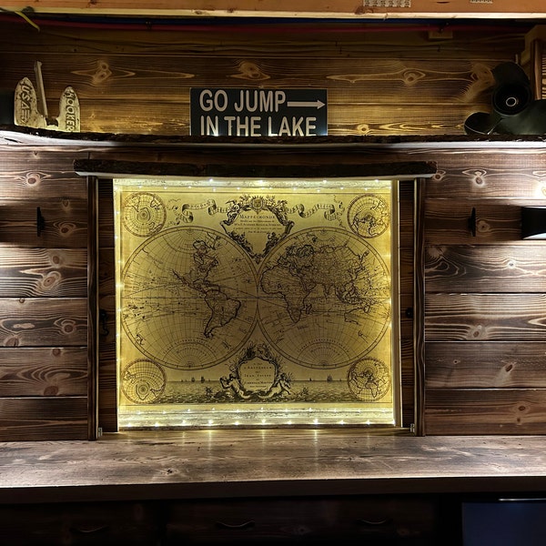 Large Historic World Map 1720 Old Antique Style World Map Fine Art ...