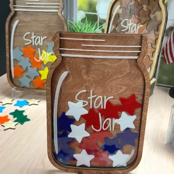 Reward Jar Svg, Glowforge Cut File, Reward Jar Laser Cut File ...