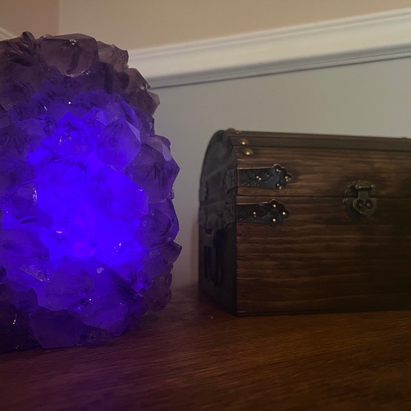 Amethyst Cluster Lamp: 8lb Crystal Lamp With LED Bulb - Etsy