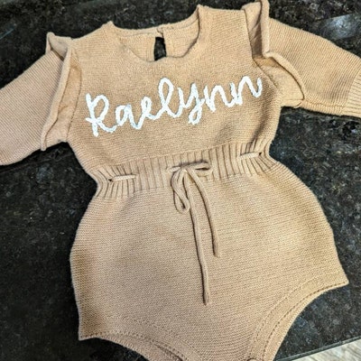 Cream Kids/baby Sweater, 3-6 MONTHS, Pumpkin Spice Hand Embroidered ...