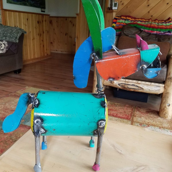 Recycled Metal Springy Donkey-farmhouse-decor-garden-patio-animal-metal ...