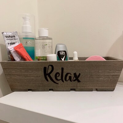 Wooden Beauty Storage Box - Etsy UK