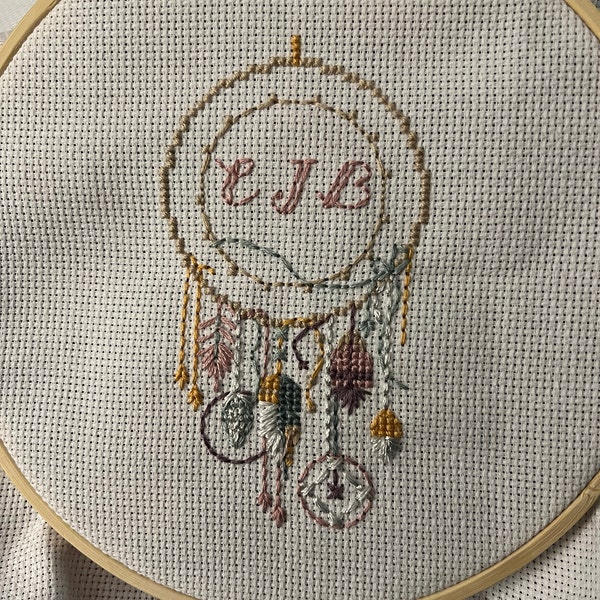 Dream Catcher Cross Stitch, Cross Stitch Pattern, Dream Catcher, DIY ...