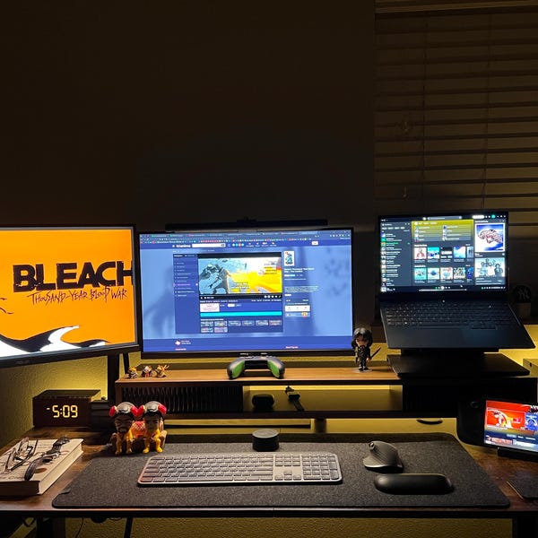 Wooden Monitor Stand in 3 Sizes and 4 Colors, Dual Monitor Display ...