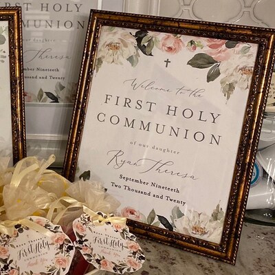 First Holy Communion Welcome Sign INSTANT DOWNLOAD Boy - Etsy