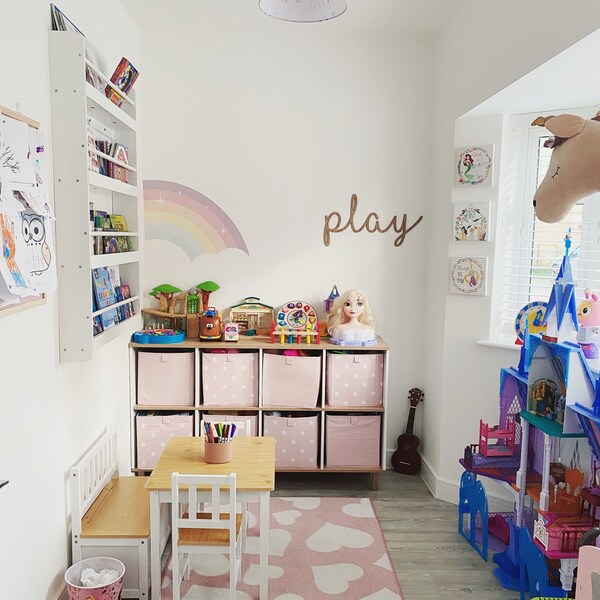 Large Half Rainbow Wall Decal Baby Nursery Room, Pastel Art Decor ...