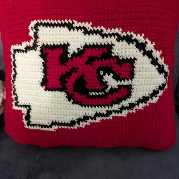 KC Chiefs Crochet Pillow - PATTERN ONLY - Etsy