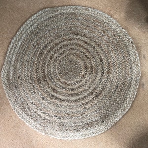 FIESTA Braided Square Rug Flat Weave With Natural Jute and - Etsy UK