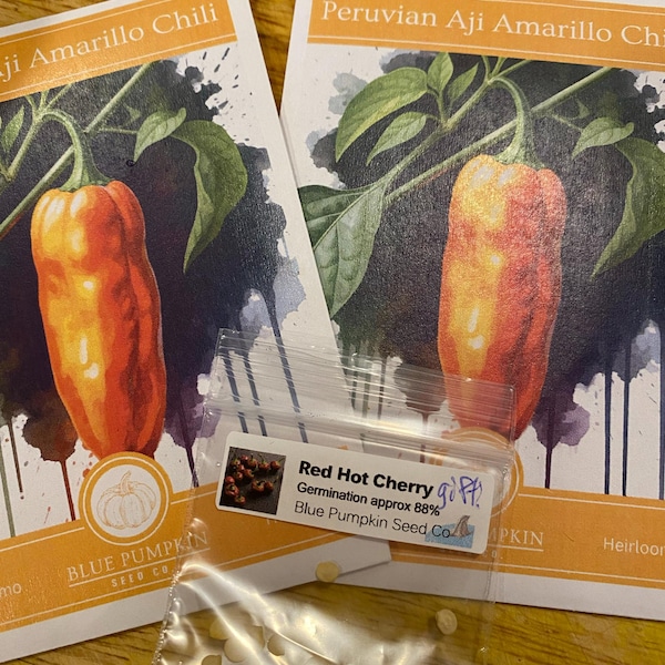 Peruvian Aji Amarillo Grande Chili Seeds (organic): Aji Amarillo, Gold ...