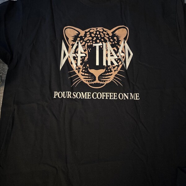 Def Tired Shirt, Coffee Graphic Tee, Retro Graphic Tee, Coffee Love ...