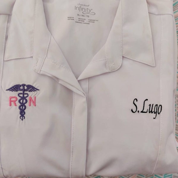 Caduceus Embroidery Design RN Nurse Doctor Scrub Machine Embroidery ...