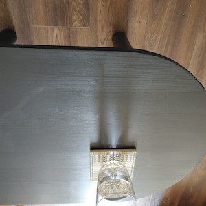 Walnut Wood Rectangle Computer Desk Table, Narrow Spacesaver Modern ...