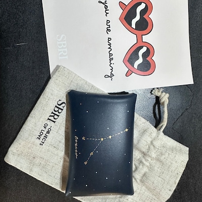 Personalised Leather Coin Purse Women / Zodiac Star Sign Purse ...