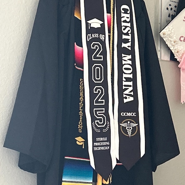 Custom Puerto Rico Graduation Sash, Personalized Latina Graduation ...