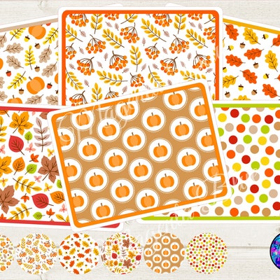 SALE Fall Digital Paper Pumpkin Spice Digital Paper Thanksgiving ...