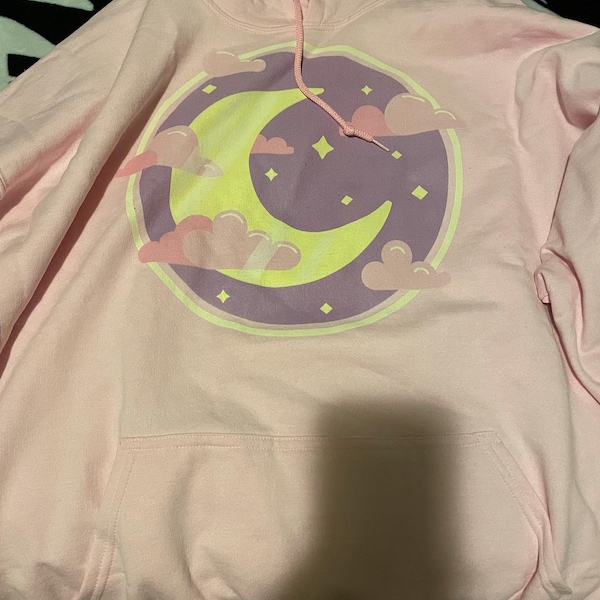 Crescent Moon Star Sweater, Yume Kawaii Sweatshirt, Pastel Goth ...