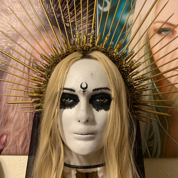 Dark Angel Crown, Halo Crown, Demon Crown, Black Halo Headpiece ...