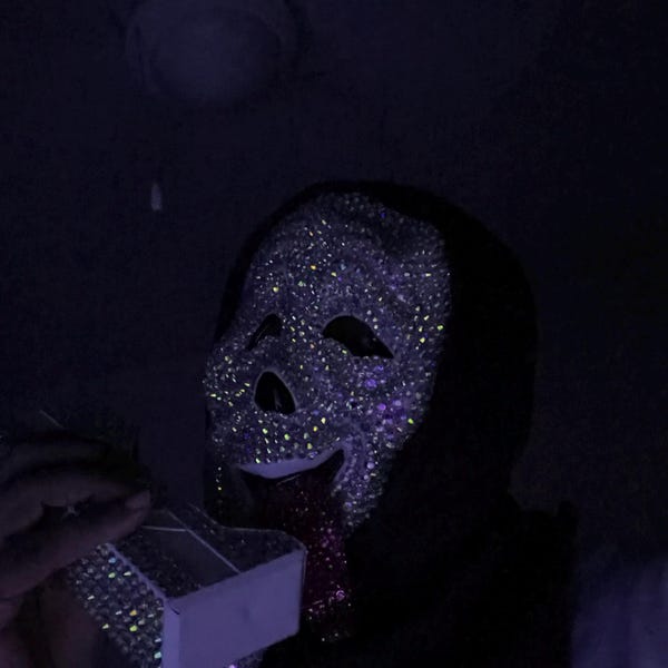 Rainbow White Sickick DJ Mask - Etsy