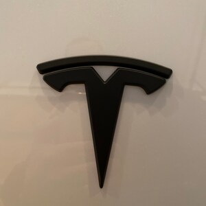3PCS Matte Black Tesla Logo ABS Plastic Stick on Cap for Tesla - Etsy