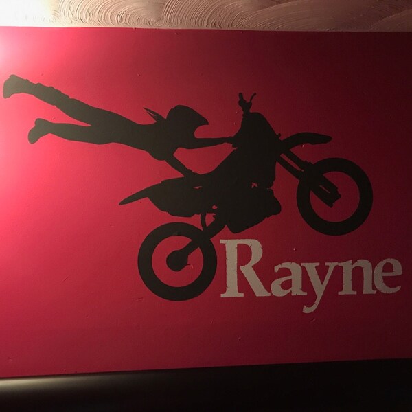Girl Motocross Wall Decal, Dirt Bike Wall Decal, Motocross, Dirt Bike ...