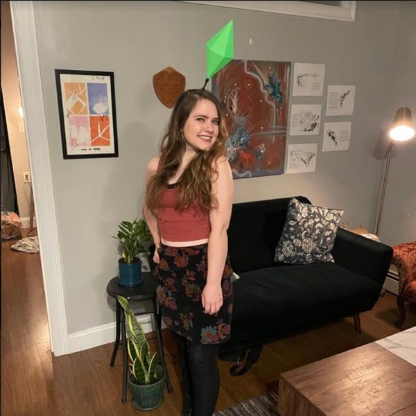 HUGE Sims LED Plumbob Headband / Life Size Light up Mood Plum Bob ...