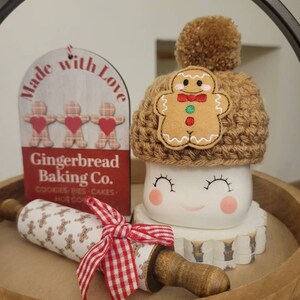 Gingerbread Mini Wood Rolling Pin Christmas Tier Tray Decor - Etsy