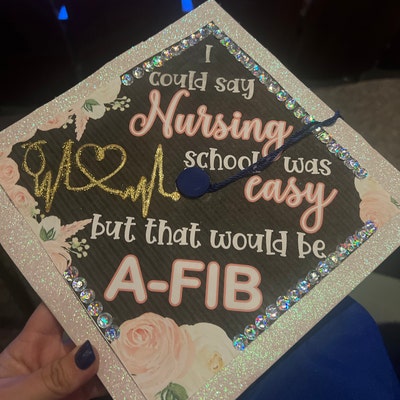 Navy Blue Grad Cap Template, Graduation Cap SVG, DIY Graduation Cap ...