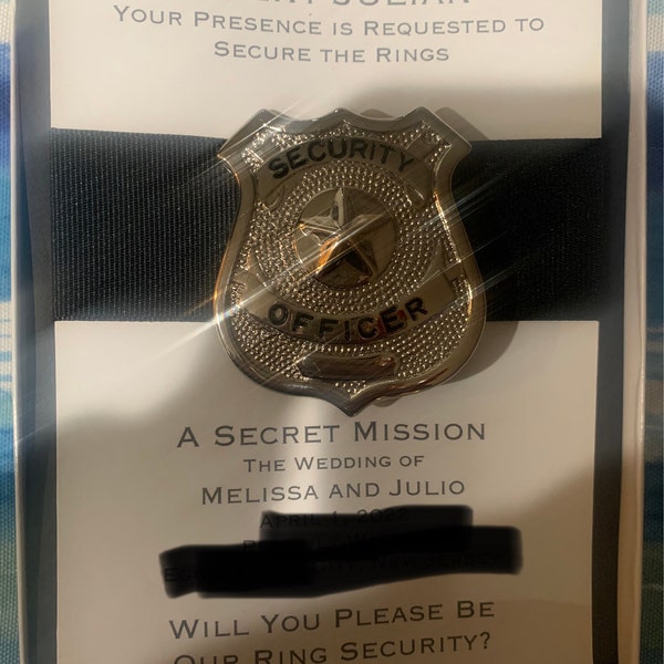 Will You Be My Ring Security / Ring Bearer Invitation - Etsy