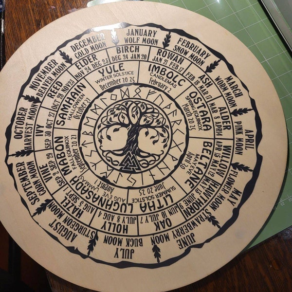 Celtic Tree Calendar SVG Tree of Life Wheel of the Year SVG Ogham ...