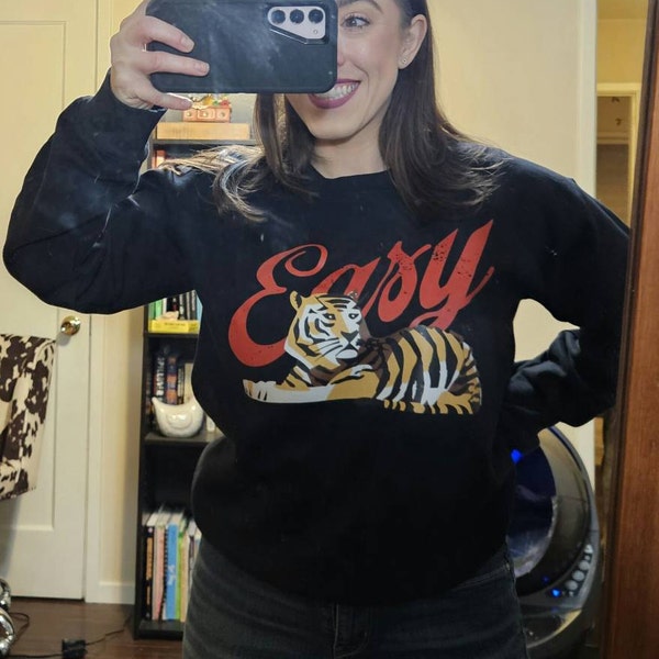 Easy Tiger Sweatshirt, Animal Shirt, Tiger Lover Gift , Tiger King Shirt , Animal Lover, Mens ...