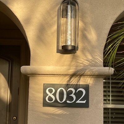 Modern Large Slate and Chrome House Number 1-9999 - Etsy