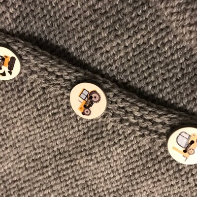 Tractor Buttons Digger Buttons Truck Buttons 18mm Boy Buttons Handmade ...