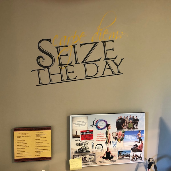Carpe Diem Seize the Day Wall Decal Quote - Vinyl Wall Stickers Custom ...