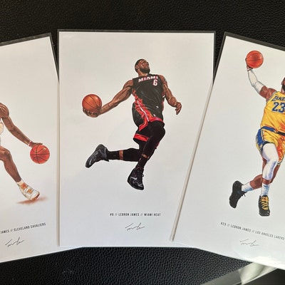 Lebron James Poster Miami Heat NBA Basketball Art Print - Etsy