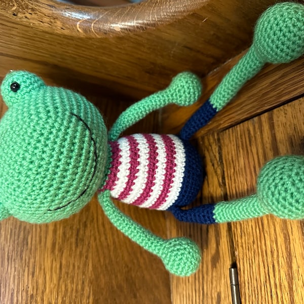 Easy Pattern Crochet Frog With Long Legs Frog Amigurumi PDF Crochet Toy ...