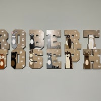 Wooden Letters for Nursery, Woodland Nursery Decor, Hand Painted Wood ...