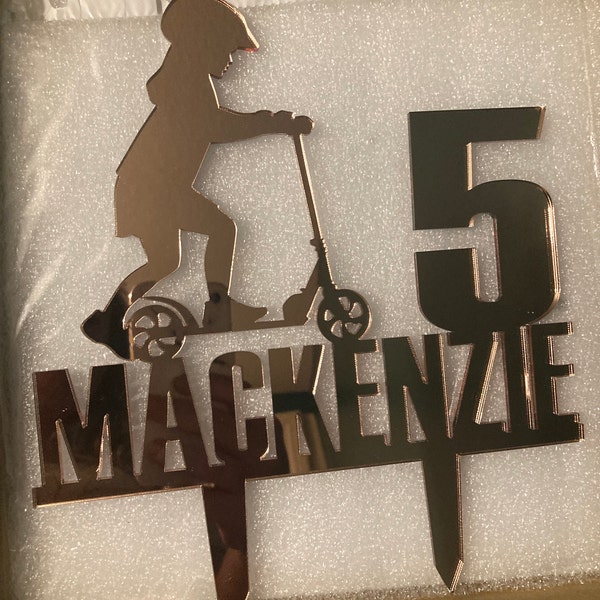 Scooter Birthday Cake Topper,push Scooter Cake Topper,electric Scooter ...