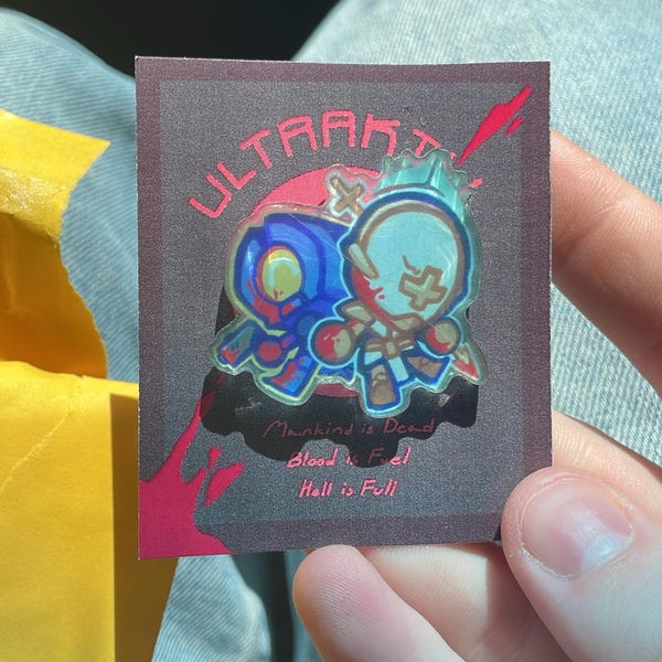 ULTRAKILL V1 and Gabriel Acrylic Pin, Ultrakill Charm, Backpack Decor ...