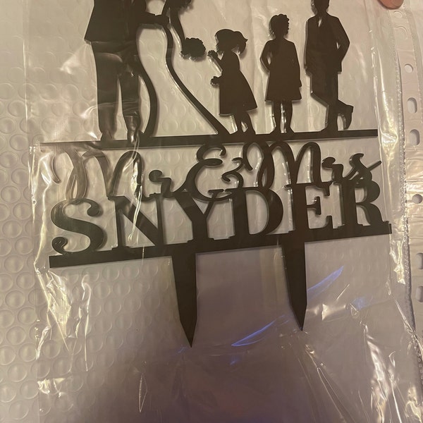 Family Cake Topper,wedding Cake Topper With Children,family Cake ...