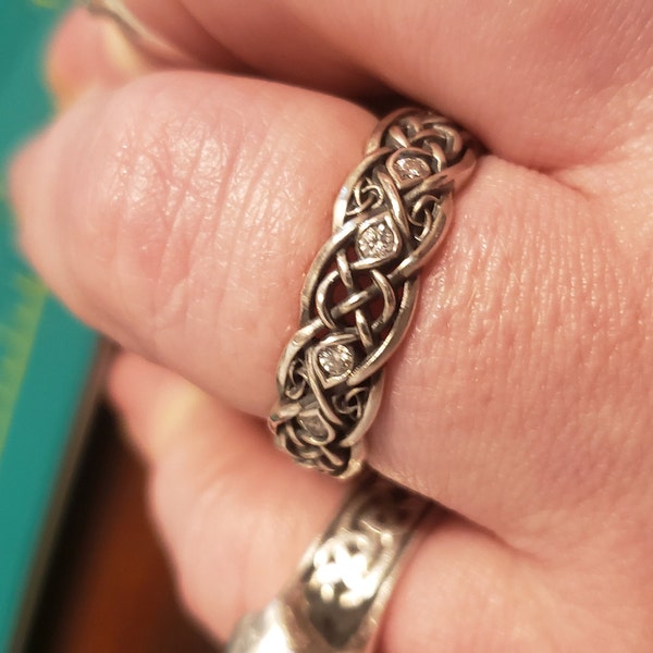Sterling Infinity Ring, Silver Celtic Ring, Handmade Knotwork Ring ...