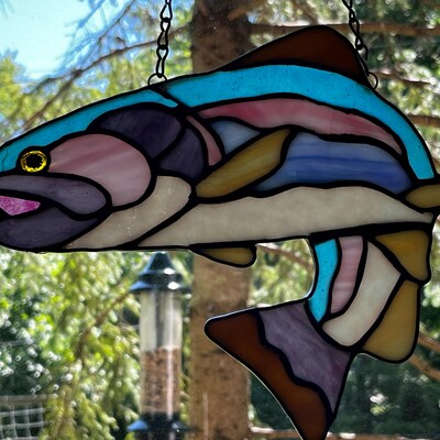 Rainbow Trout Stained Glass Pattern - Etsy