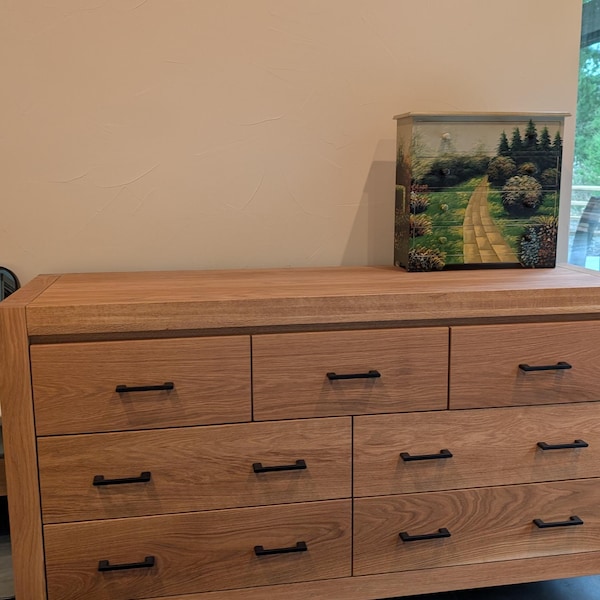 X6230A +hardwood 6 Drawer Dresser, Overlap Drawers, Flat Panels, 60 ...