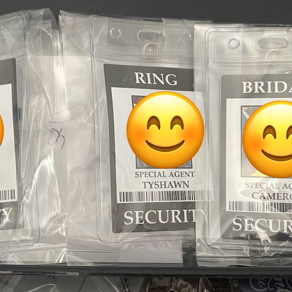 ID Badge - Ring Security Badge - Ring Bearer ID Badge With Additional ...