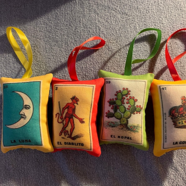Vintage Mexican Loteria Christmas Ornaments - Mexican Christmas, Xmas ...