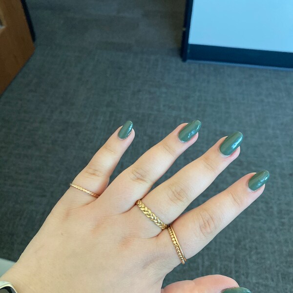 14k Gold Filled Ring, Gold Stackable Rings, Dainty Gold Ring Set, 14k ...