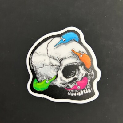 VS031 Halloween Retro Black Cat Face Stickers / Vintage Spooky Kitsch ...