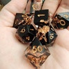 Cursed Dread Full Polyhedral Sharp Edge Dice Set Black and Copper ...