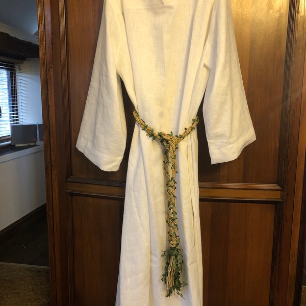 Linen Ritual Robes, Tau Robe, Natural Fabric , Linen Robe, Druid, Wicca ...