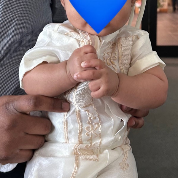 BAPTISMAL BARONG TAGALOG Set for Baby Boys Romper With Inner Lining ...