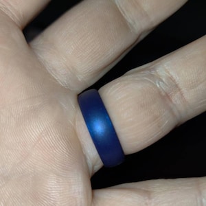 Sapphire Blue Silicone Ring Men Women, Safe Flexible Breathable ...